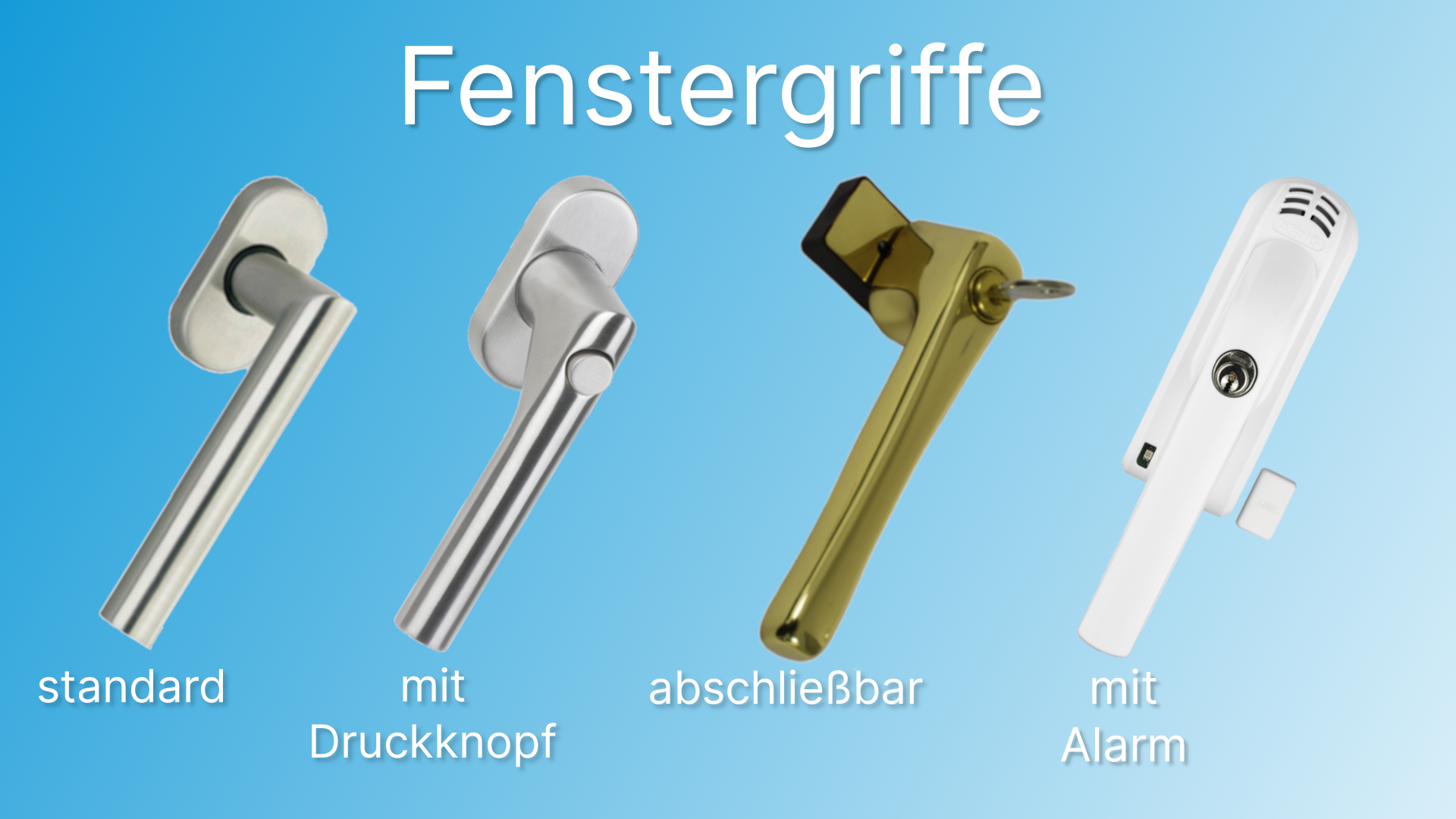 Große Auswahl an hochwertigen Fenstergriffen zu Top-Preisen
